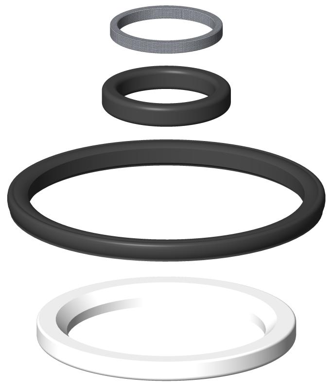 SEALS KIT - DCX3 - SMS51 - PFA/EPDM - STEAM BARRIER ASEPTIC + COOLING ...